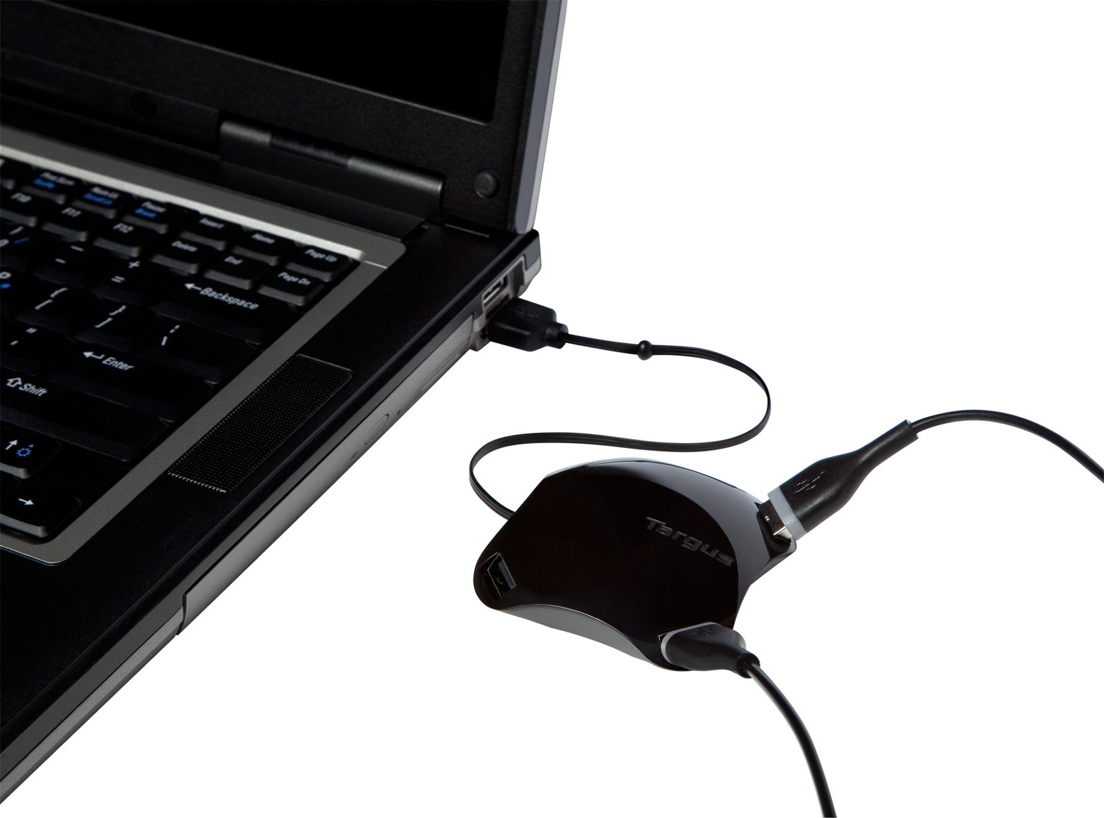 Targus Retractable 4-Port Hub, Black (ACH113US)