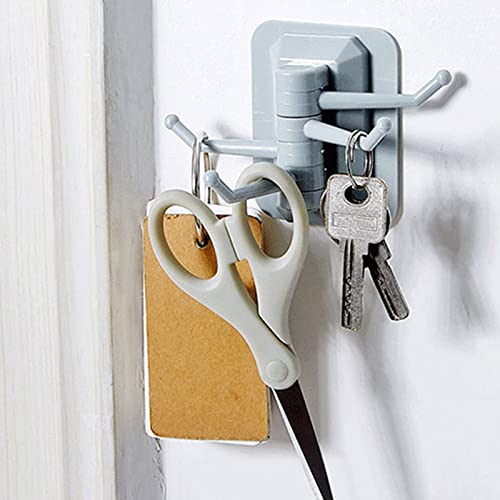 HTDBKDBK Household Sticky Hook Strong Punch-Free Creative Multifunctional Hook Rack Wall Sticker Hook, Blue, One Size