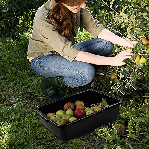 Lesbin 13 L Plastic Commercial Tote Box, Bus Tubs/Bus Box, 4-Pack