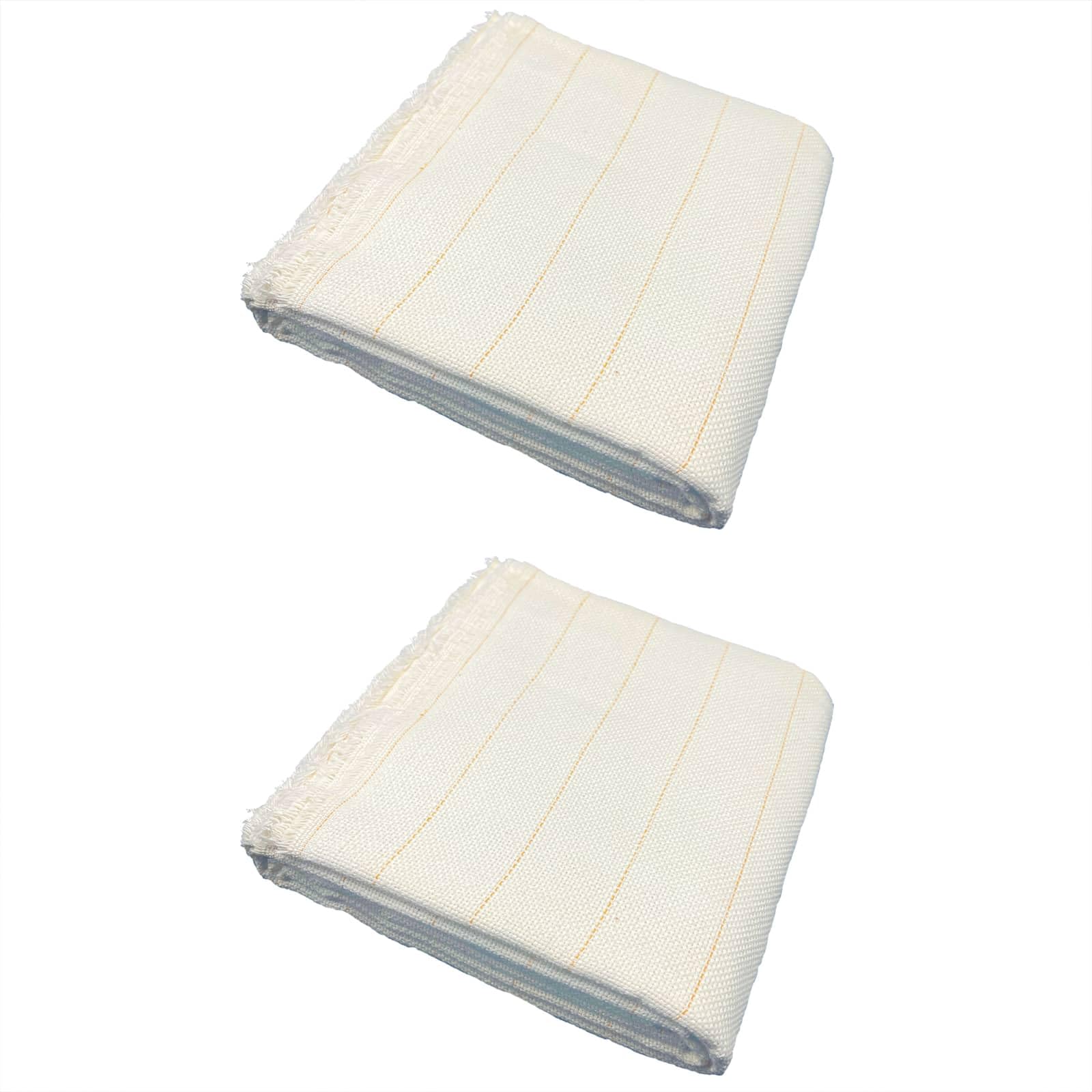 JONAS C 2 Pcs 40" × 40" Tufting Cloth with Marked Lines, Primary Tufting Cloth, Monks Cloth for Rug Tufting, Rug Tufting Fabric 3.3x3.3 feet (60% Polyester & 40% Cotton - 7.8 oz/yd²)
