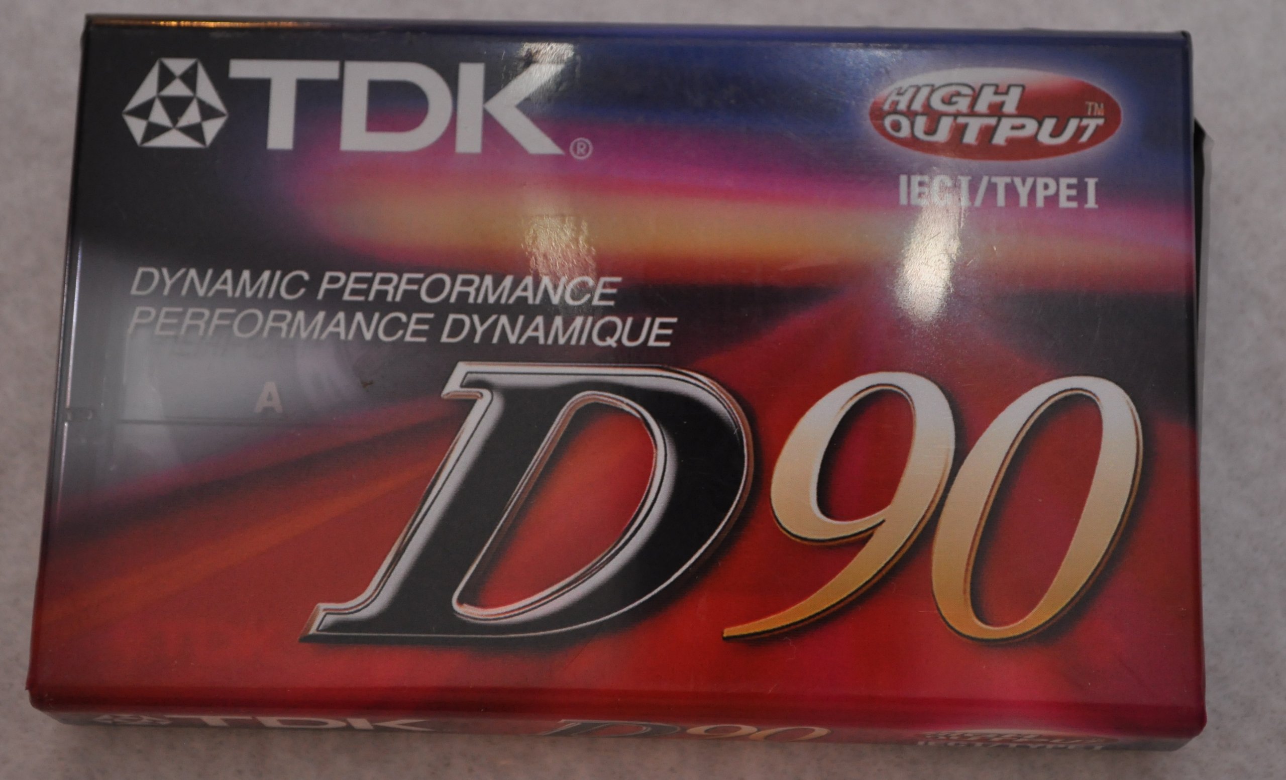 TDK D 90 audio cassette tape