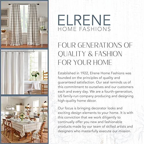 Elrene Home Fashions Farmhouse Living Grainger Buffalo-Check Blackout Window Curtain, Living Room and Bedroom Drape with Rod Pocket Tabs, 52" x 84", Linen, 1 Panel