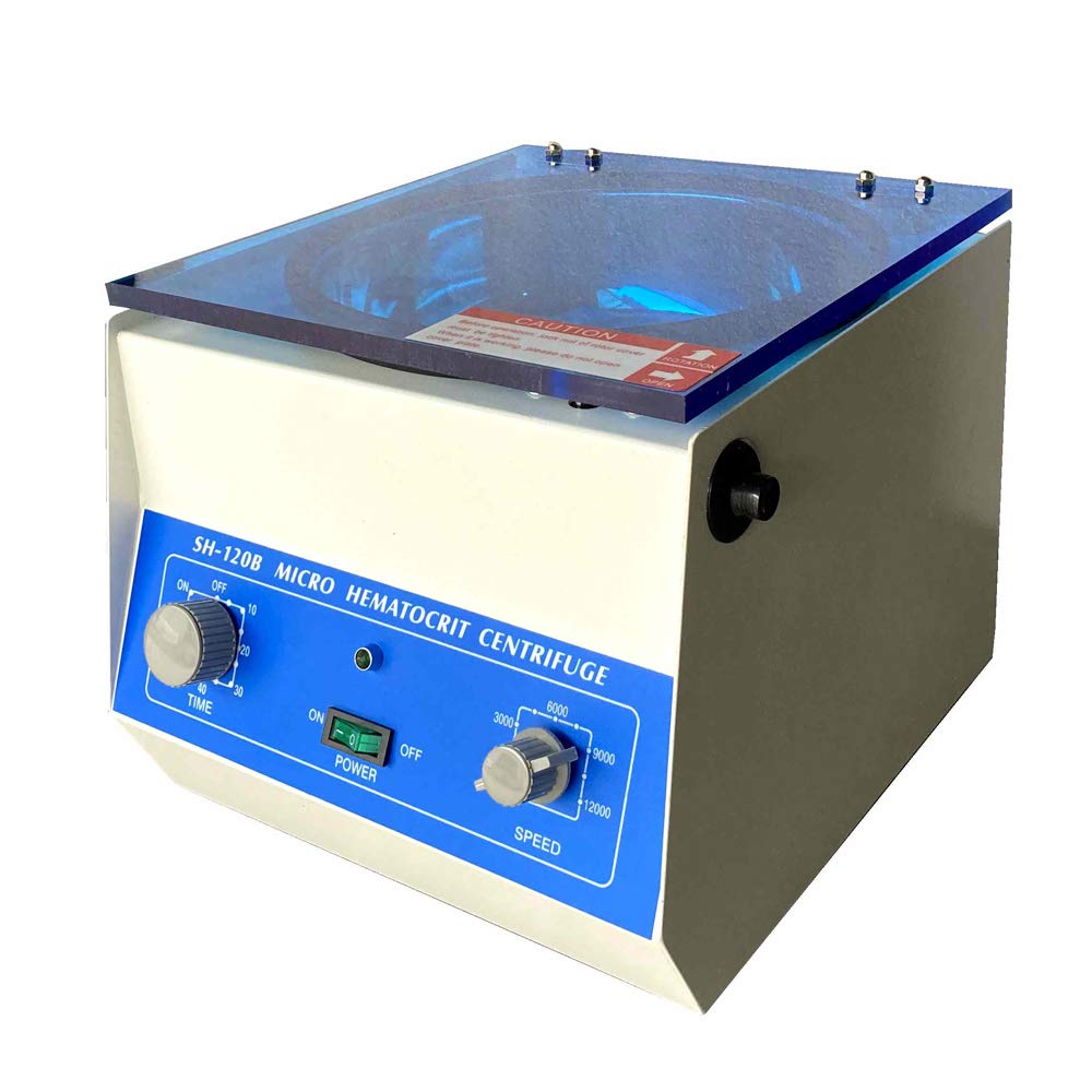 Digital Bench-top Centrifuge, High-Speed 1500~12000RPM 24 Glass Capillary Capacity Centrifuge Machine with Timer and Speed Control for Lab Practice 110V