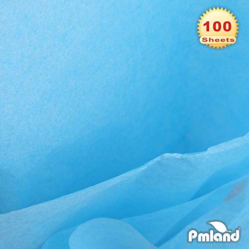 PMLAND Premium Quality Gift Wrapping Paper - Sky Blue - 15 Inches X 20 Inches 100 Sheets