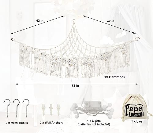 Pepeli Home Products Stuffed Animal Net or Hammock, Stuffed Animal Net, Net for Stuffed Animals Corner, Stuffed Animal Holder