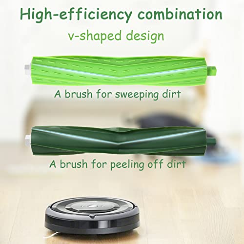 Gusnilo Replacement Parts Kit Compatible for iRobot Roomba i/e Series Robotic Vacuum Cleaner E5 E6 i7 i7+ i6 i6+ j7 j7+ Vacuum Cleaner 1 Set of Multi-Surface Rubber Brushes 3 Filters 4 Side Brushes