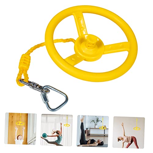 FELTECHELECTR Ninja Wheel Swing for Toddler Fitness Accessories Swing Accessories Heavy Swing Sets for Backyard Steering Wheel Swing Kids Exercise Equipment Exercise Swing Ring Swing Gym Ring
