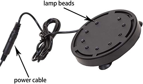 LONDAFISH Aquarium Bubble Light Aquarium Air Stone LED Light Air Pump Bubble Stone Lamp
