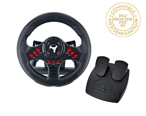SUBSONIC SA5426 Racing Wheel Universal with Pedals for Playstation 4, PS4 Slim, PS4 Pro, Xbox One, Xbox One S, PS3