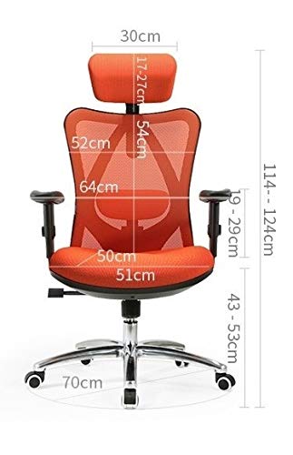 JFGJL Executive Office Chair - High Back Office Chair with Footrest and Thick Padding - Reclining Computer Chair with Ergonomic Segmented Back, Black