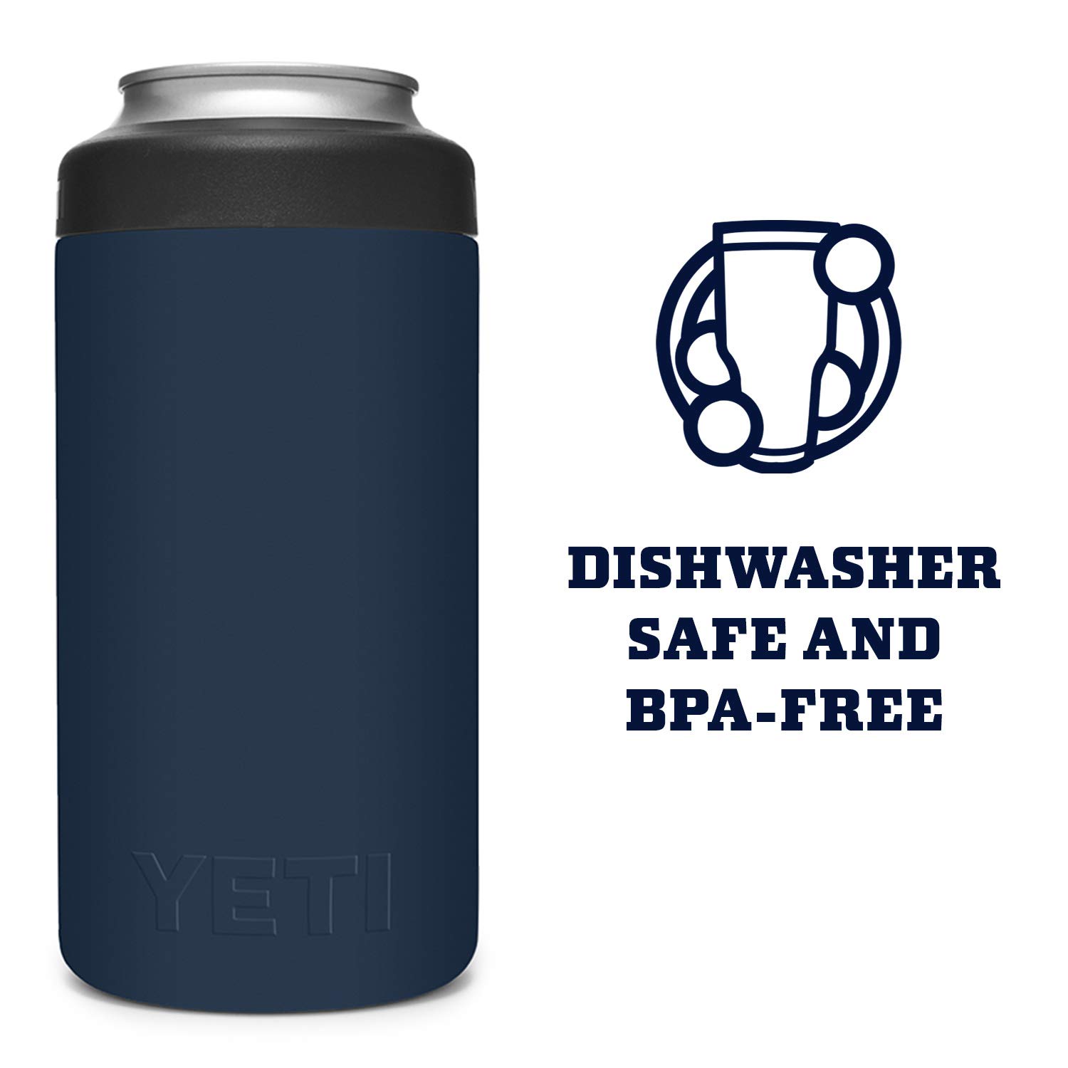 YETI Rambler 16 oz. Tall Can Insulator for Tallboys & Cans, Navy (NO CAN INSERT)