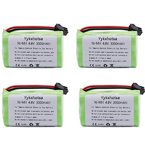 Parts & Accessories 4.8V 3000mAh Battery SM Plug for Remote Control Toys Cars Tanks Guns Robots 4.8v NiMH Battery AA Batteries Pack - (Color: 4PCS)