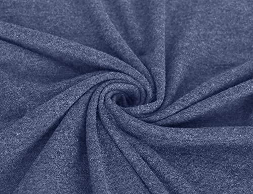 Cyanstyle Round Neck Workout Tank Tops for Women Casual Sleeveless Shirts Loose Fit Navy Blue Small