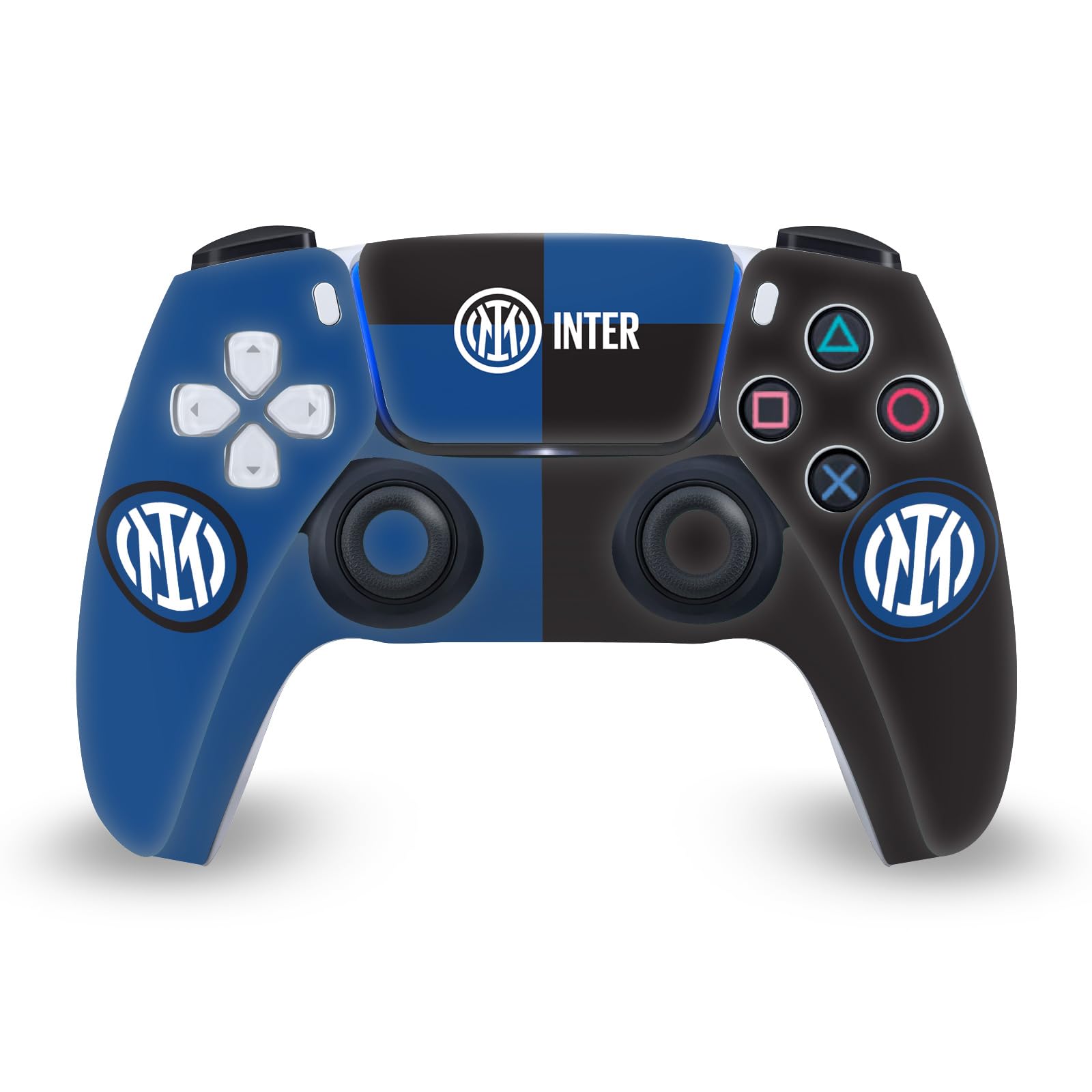 Head Case Designs Officially Licensed Inter Milan Flag Badge Vinyl Faceplate Sticker Gaming Skin Decal Cover Compatible With Sony PlayStation 5 PS5 DualSense Controller