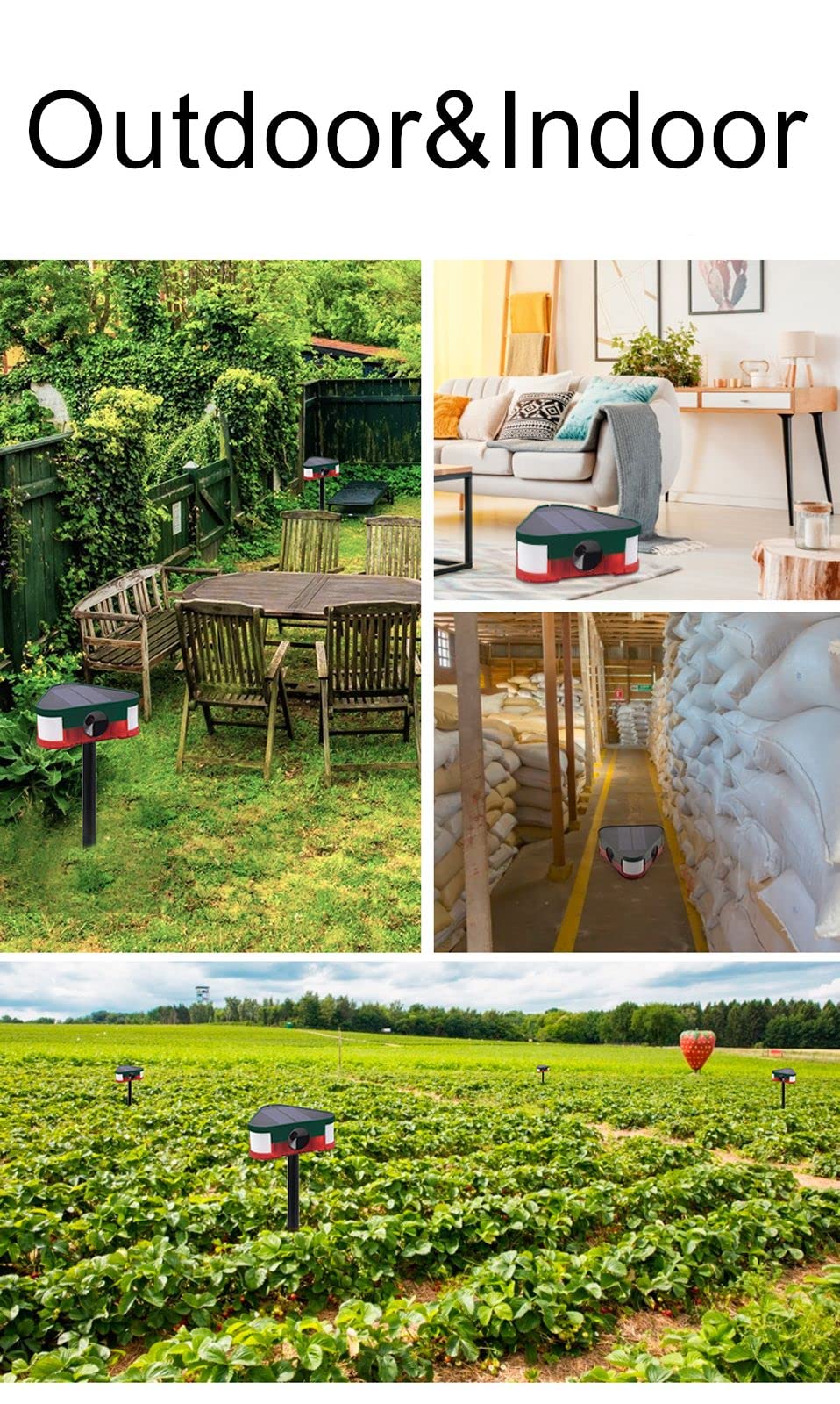 HULPPRE Solar Outdoor Motion Sensor Alarm-Upgraded 360° Motion Detector,3x129db Loud Siren Lamp, 4 Work Modes Strobe Light with Remote,Say Goodbye to The Unwanted Explorers