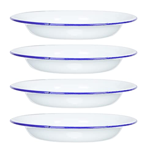 Hemoton 8 Pcs Vintage Enamel Plate Fruit Plate Enamel Fruit Platter Vintage Salad Plate Enamel Washing Platter Vintage Enamel Trays Enamelware Serving Platter ( 14cm/ 5.5inch )