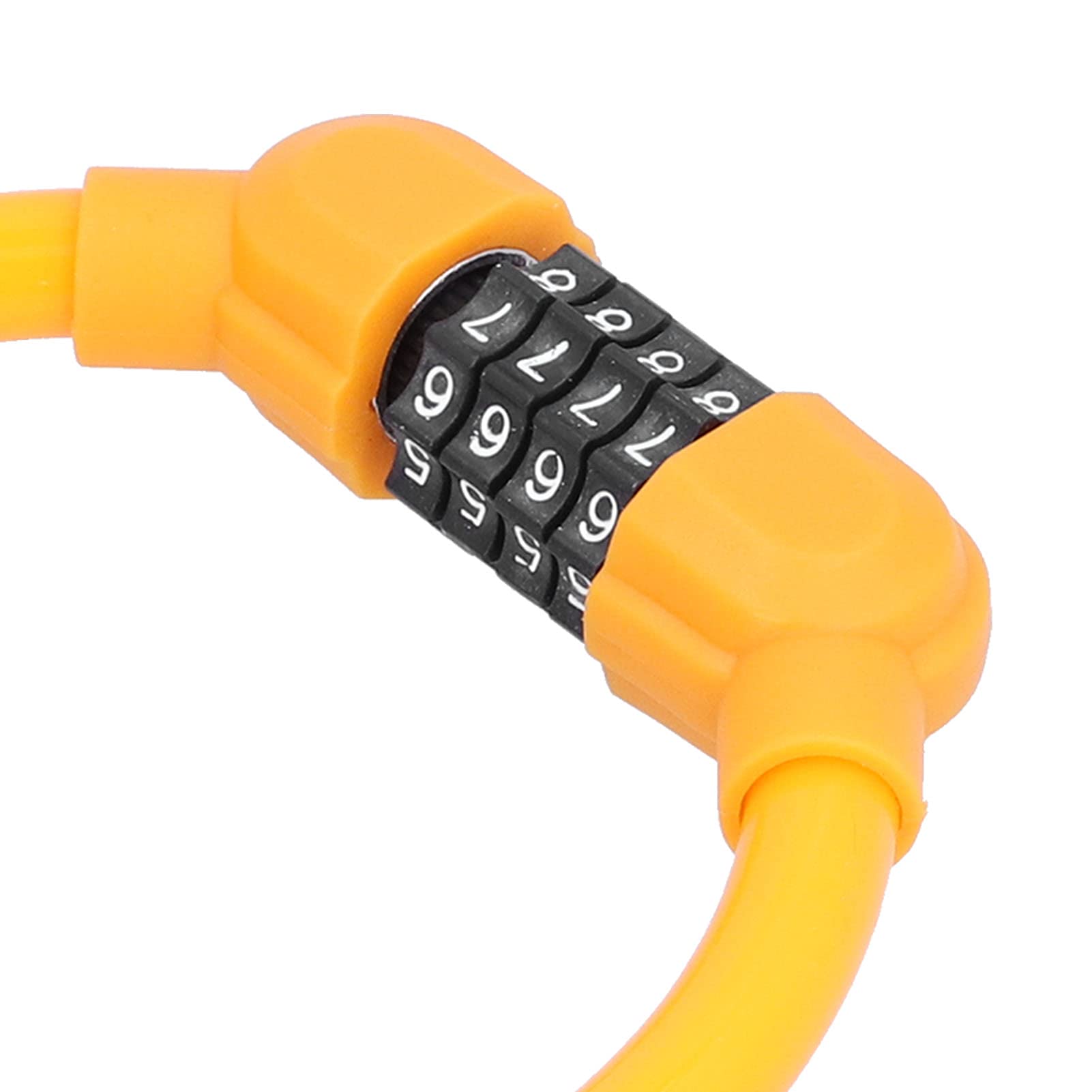 Beaswhca Mountain Bike Lock Cord high Security 4-Digit Mountain Bike Cord Lock Waterproof Suitable for Riding Outdoors(Orange)