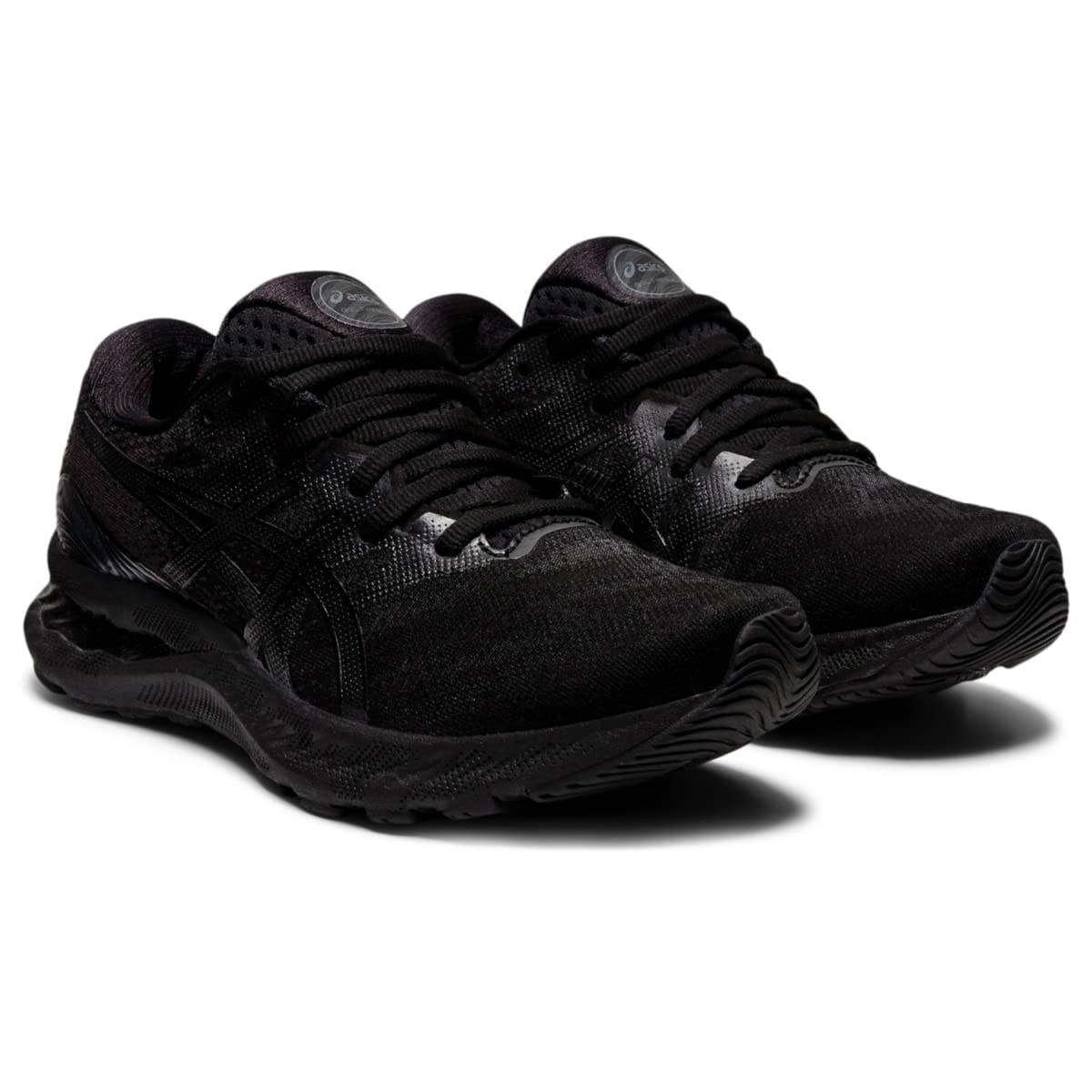 ASICS Women's Gel-Nimbus 23 Running Shoes, 8.5, Black/Black