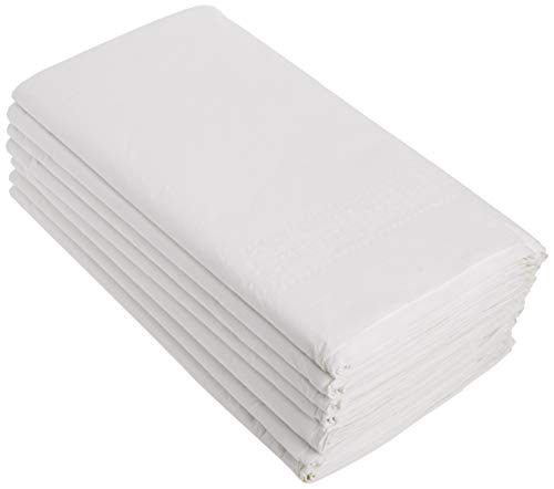Linette 3 Ply Table Cover (7 Piece Package 54" X 108"), 7 Count (Pack of 1), White