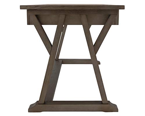 Signature Design by Ashley Luxenford Rustic Farmhouse 60" Home Office Desk with Drawers, Distressed Gray