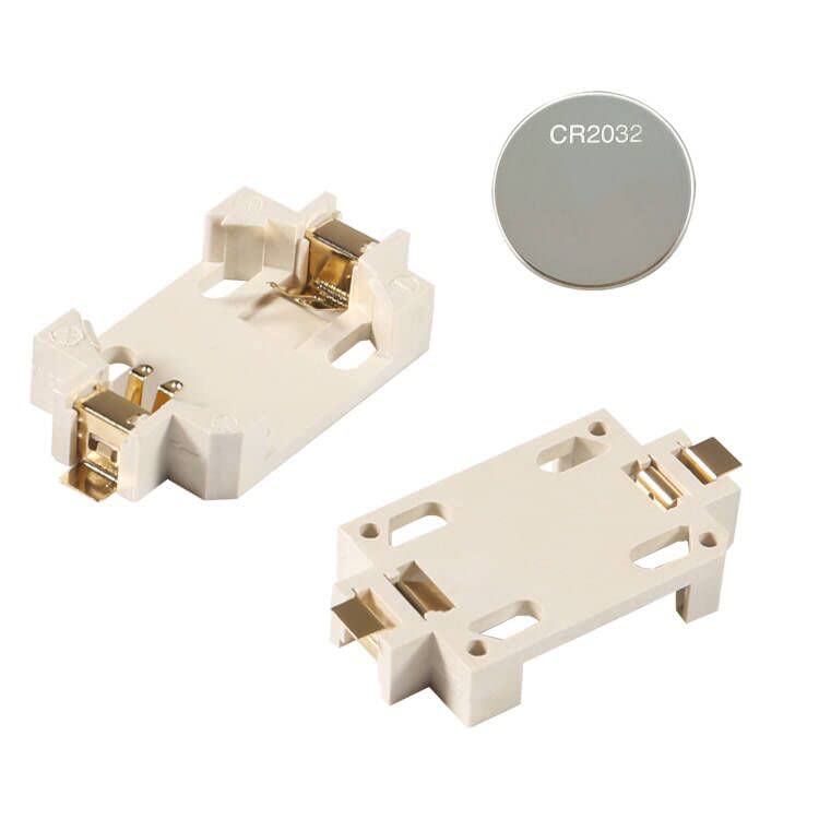 Alinan 15pcs CR2032 SMD Button Battery Holder Portable Battery High Temperature Resistance Battery Button Cell Coin Holder Socket Case