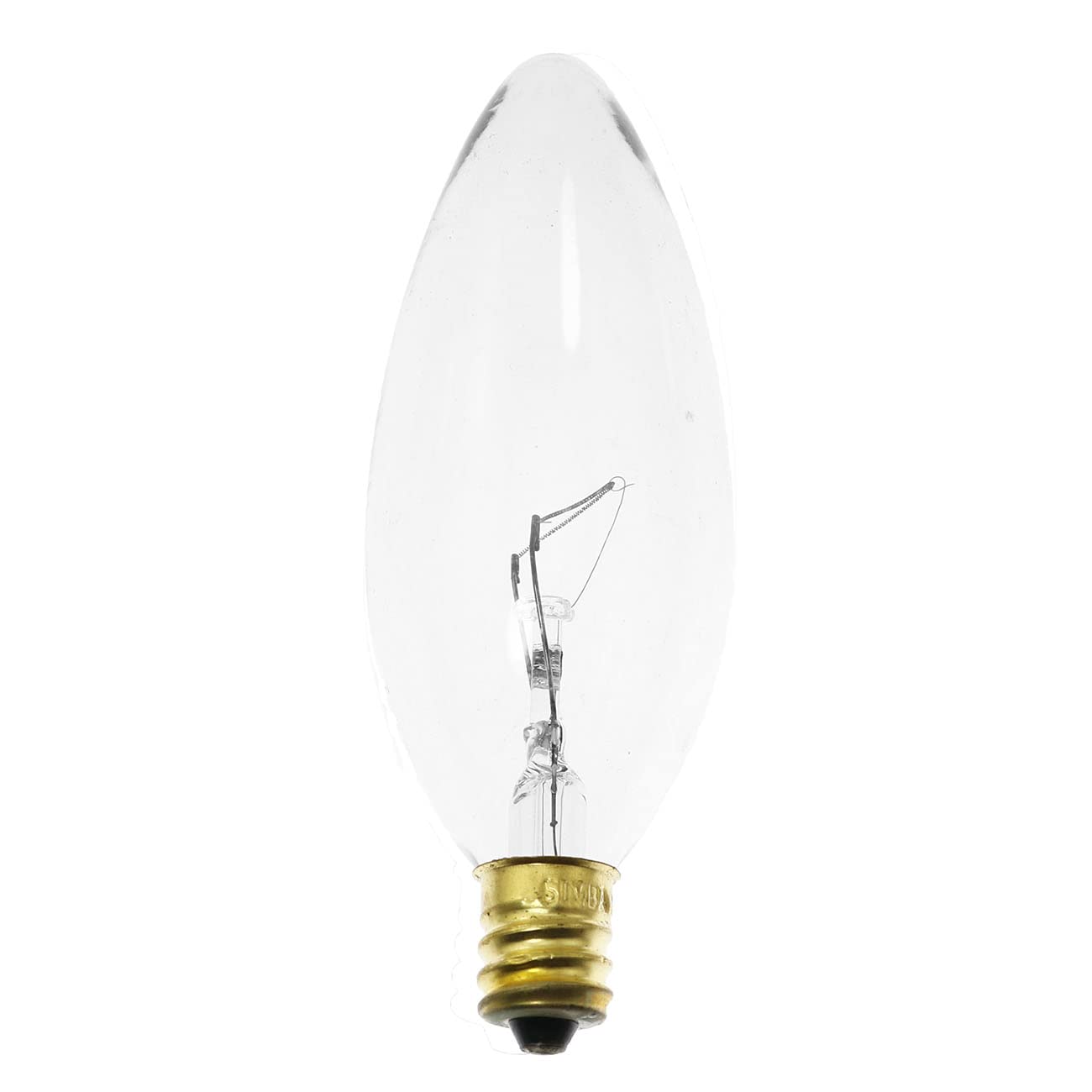 SQXBK 6PCS 120V 60W C32 E12 CTC Clear Candelabra Base Straight Torpedo Tip Chandelier Bulbs Incandescent Chandelier Light Bulbs