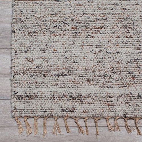 Linon Verginia Berber Rectangle Area Rugs 3.5' x 5.5'/Dark/Natural