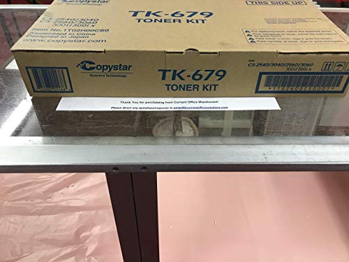 Kyocera 1T02H00CS0 Model TK-679 Black Toner Kit For use with Kyocera KM-2540, KM-2560, KM-3040, KM-3060 and TASKalfa 300i Monochrome Multifunctional Printers; Up to 20000 Pages Yield at 5% Coverage