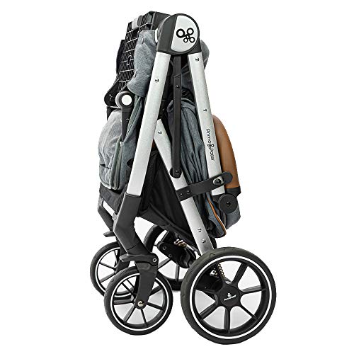 Icon Baby Stroller - Compact Stroller for Travel with Adjustable Footrest, Ventilated Canopy and Reversible Seat - by Primo Passi (Grey Melange)