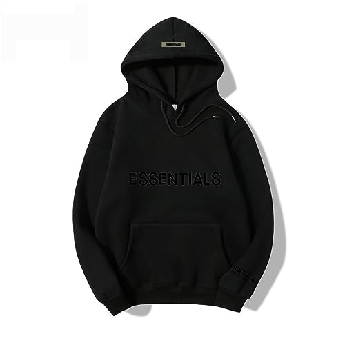 Figpal Letter Hoodie Womens Mens Hip Hop Hoodies Teens Girls Boys Trendy Sweatshirts (Black(C1),Medium)