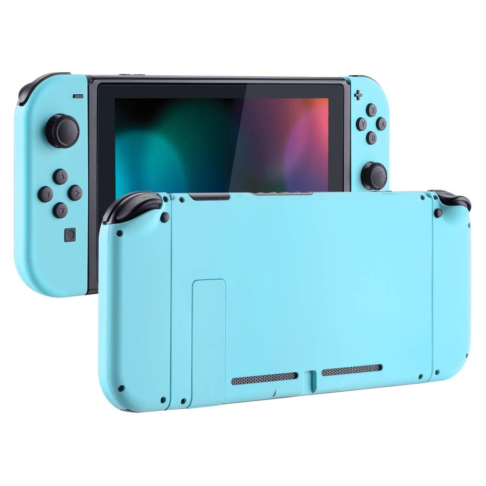 eXtremeRate DIY Replacement Shell Buttons for Nintendo Switch, Heaven Blue Back Plate for Switch Console, Custom Housing with Full Set Buttons for Joycon Handheld Controller [Only Shell, NO Console]