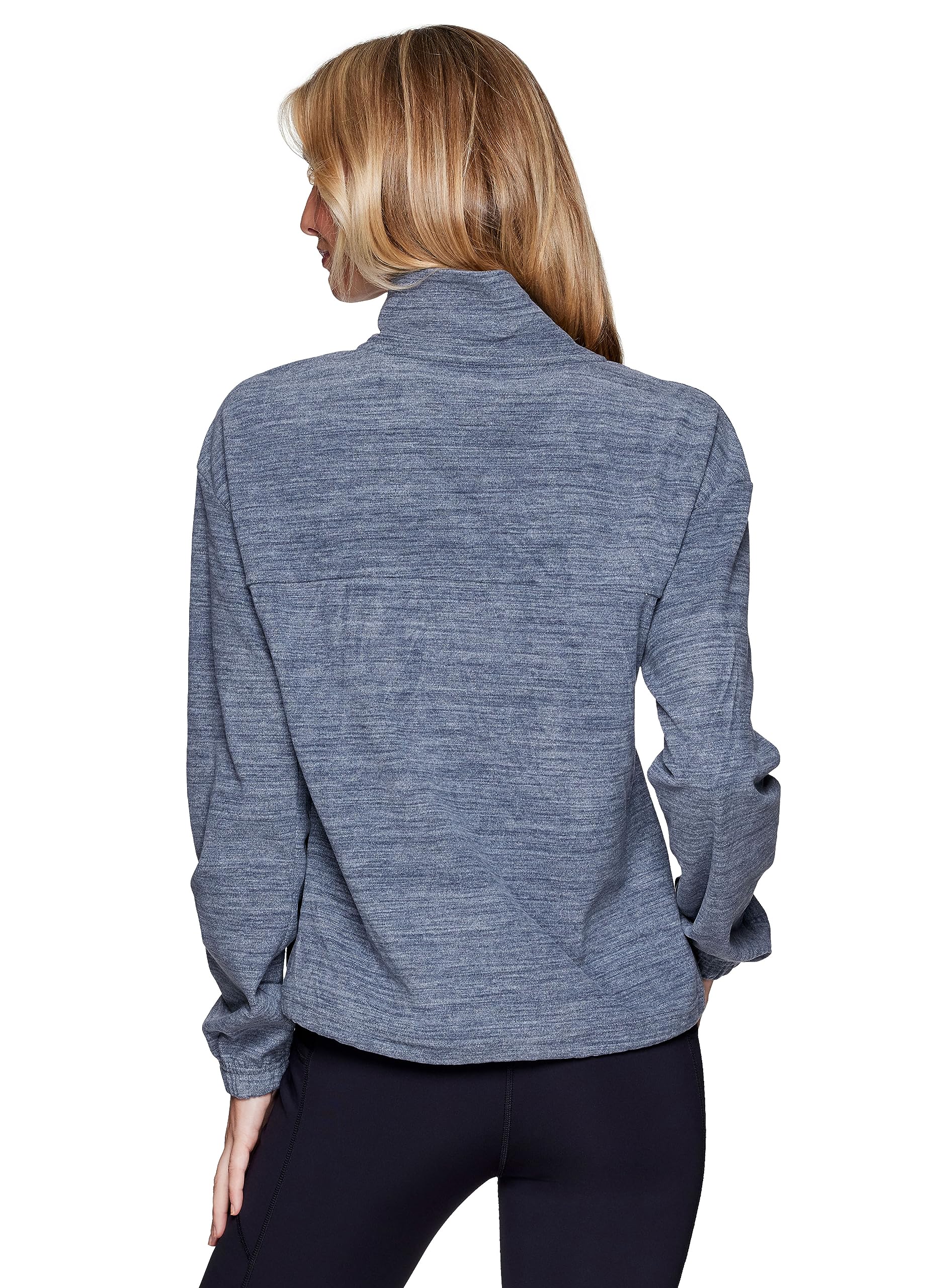 Avalanche Women's Lightweight 1/4 Zip Pullover Drawstring Hem Top Bungee Olive L
