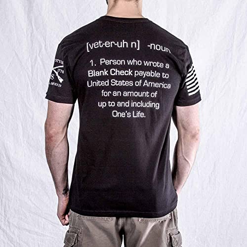 Grunt Style Blank Check Men's T-Shirt (Large) Black