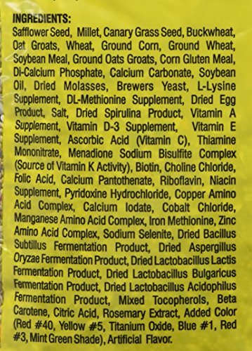 L Avian Plus Cockatiel Bird Food No Sunflower Mix, 5 lbs