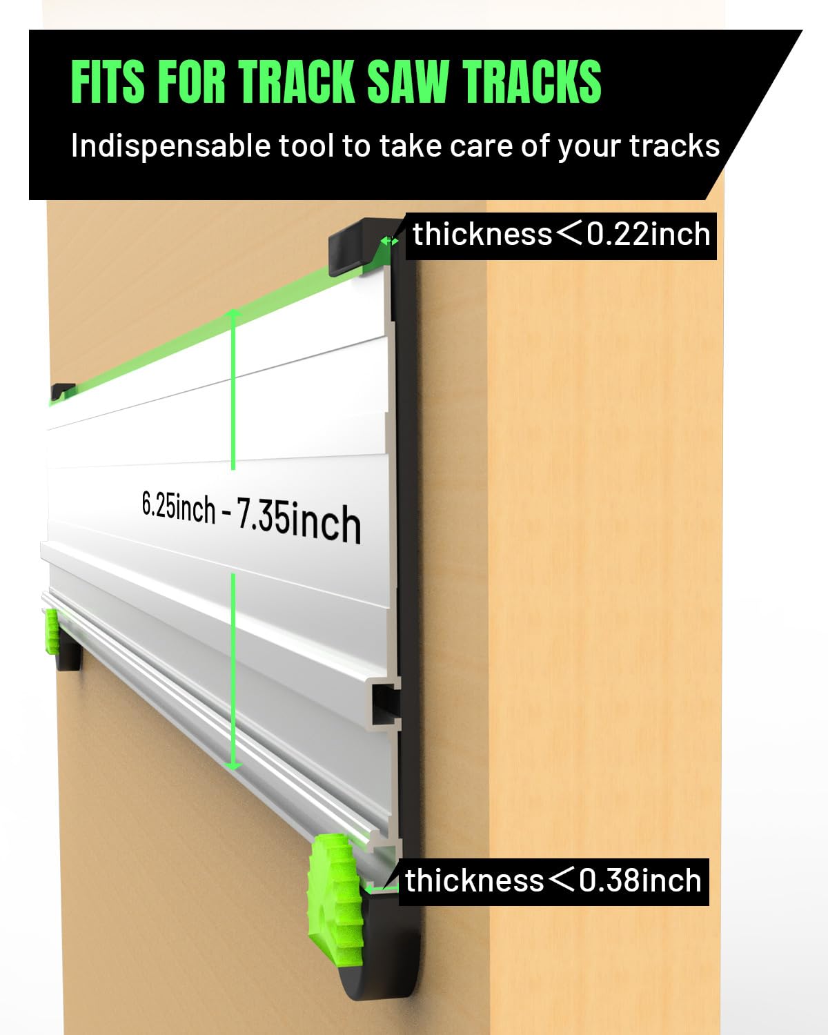 Track Rack for Guide Rail, Guide Rail Holders, Track Saw Guide Rail Mount, Track Saw Guide Organizer 4 Pack