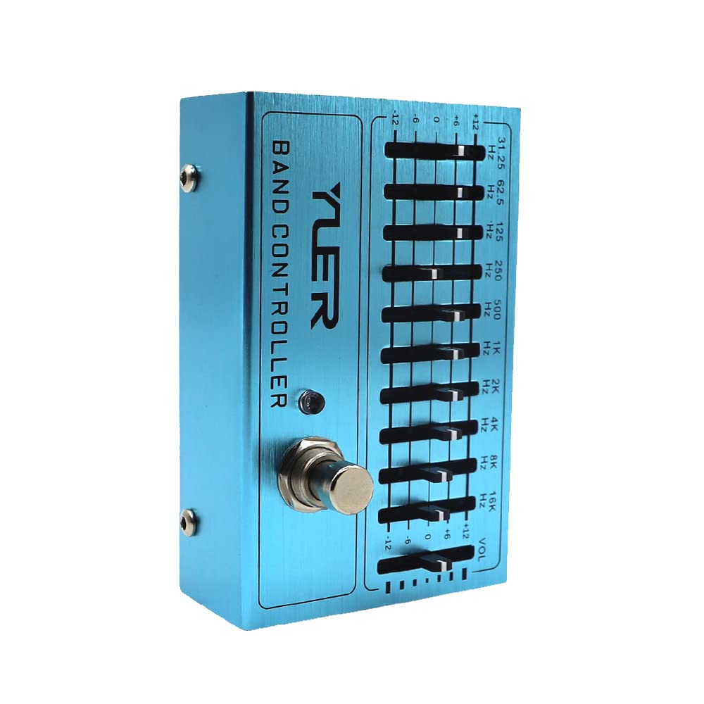 Band Controller Equalizer 10 Band EQ Pedal for Electric Guitar Bass True Bypass 31.25Hz to16kHz Effects