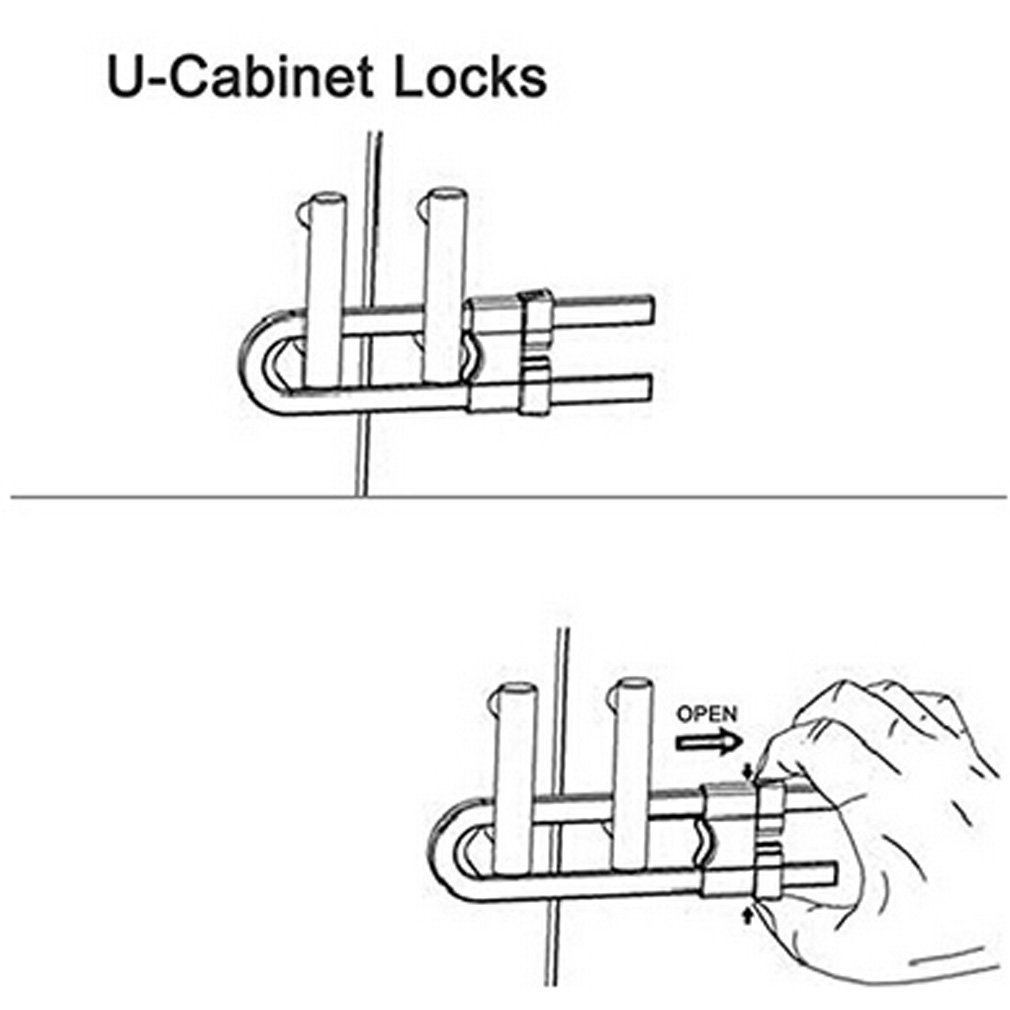 SOURBAN Child Safety Cabinet Locks Sliding U Shaped Baby Proof Cupboard Kitchen Lock