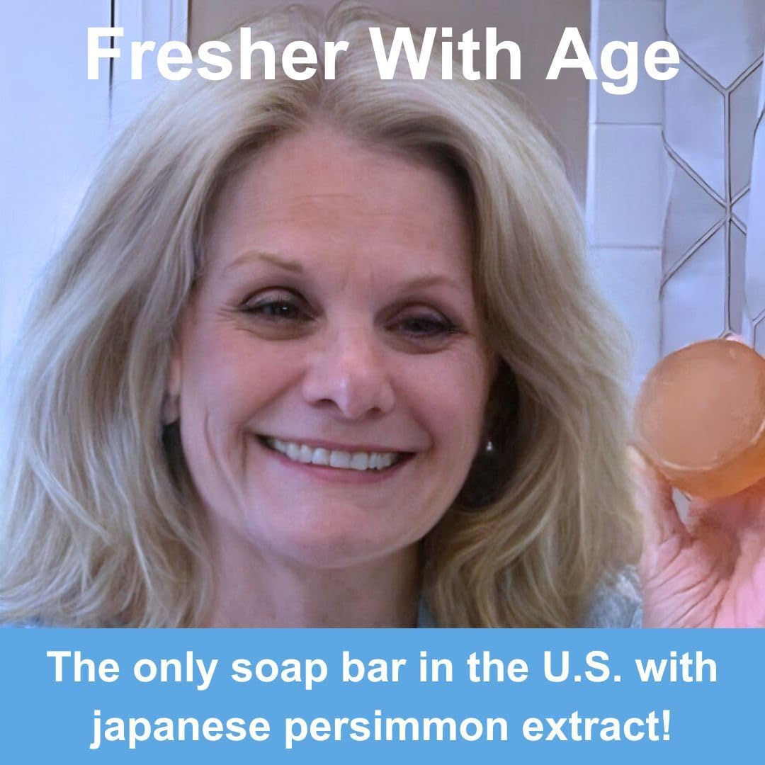 Mirai Clinical Persimmon Soap Bar for Body 100g - Helps Eliminate Nonenal - Japanese Natural Body Odor Soap for Men & Women