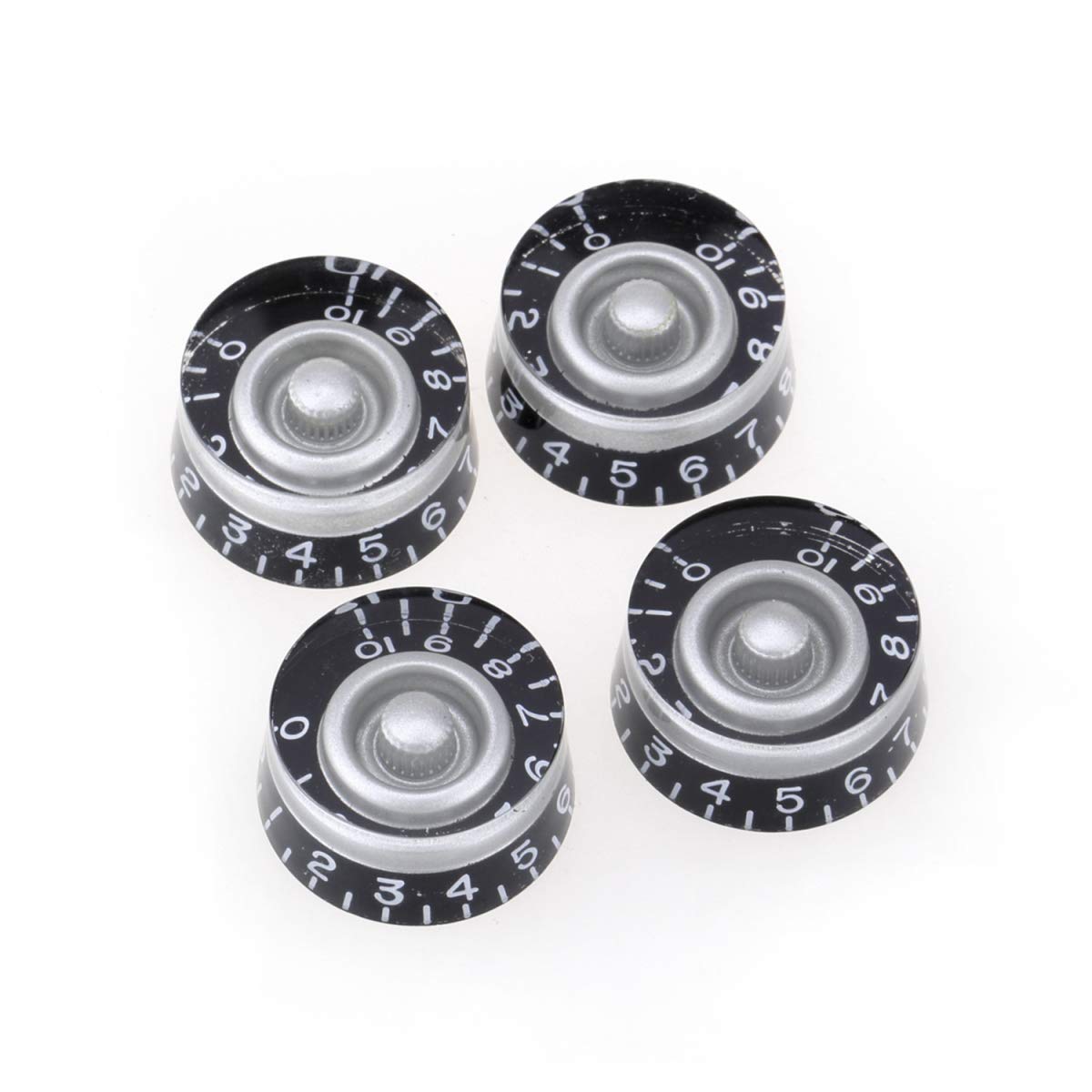Imperial Inch Size Control Speed Knobs for USA Made Les Paul Style Electric Guitar 4 Knobs (Chrome)