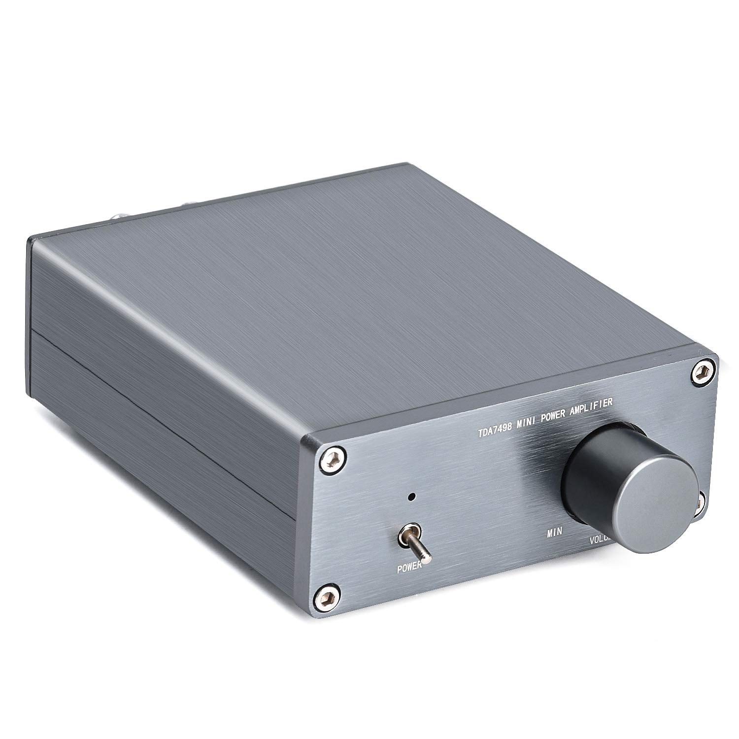 Facmogu TDA7498E Stereo Audio Amplifier Car Audio Amplifier with Power Supply DC 24V 6A,160W x 160W Dual Channel Hi-Fi Amplifier, Mini Class D Integrated Digital Amp Home Speakers (Amplifier+Adapter)