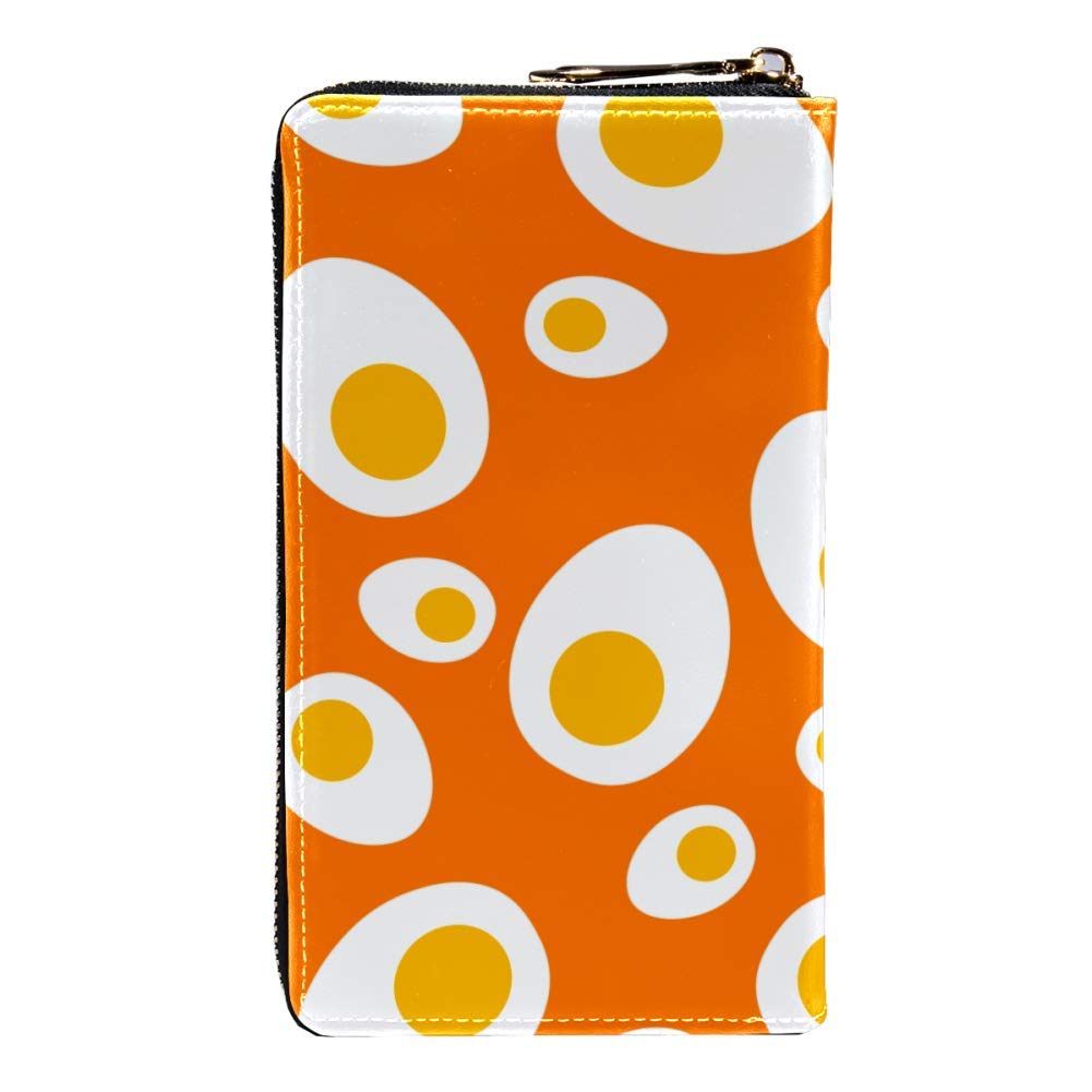 Inhomer Half Egg Women Leather Wallet Purse Organizer for Women Girl