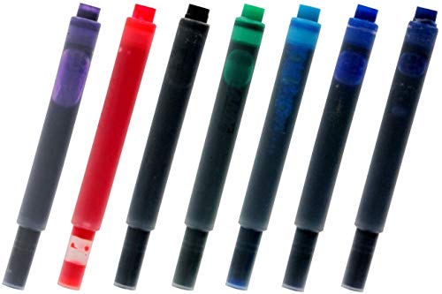 Lamy Fountain Pen Ink Cartridges, Assorted Ink, Pack of 7