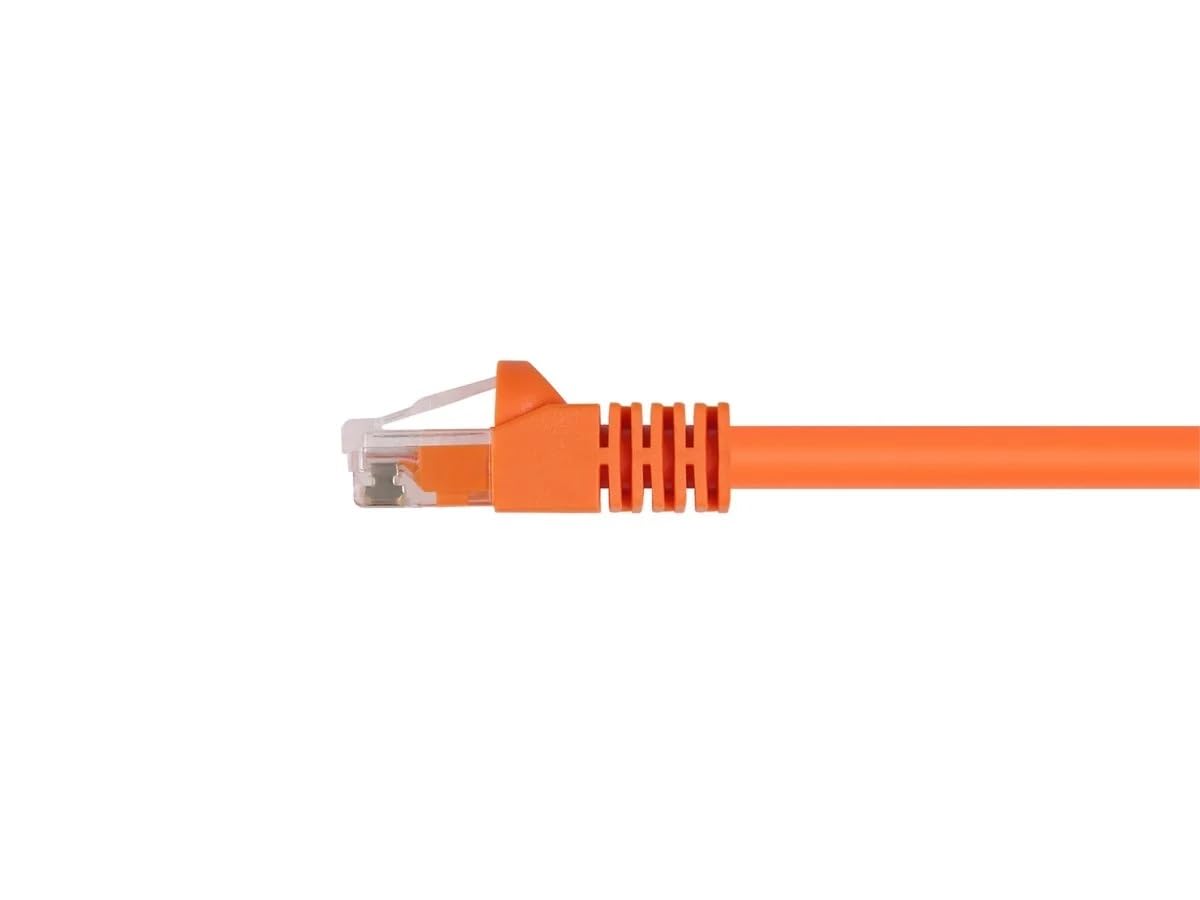 Monoprice Cat6 Ethernet Patch Cable - Network Internet Cord - RJ45, Stranded, 550Mhz, UTP, Pure Bare Copper Wire, Crossover, 24AWG, 7ft, Red