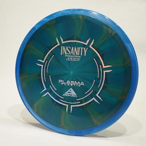 Axiom Insanity (Plasma) Driver Golf Disc, Pick Your Disc 171g Swirly Blue w/Blue Rim
