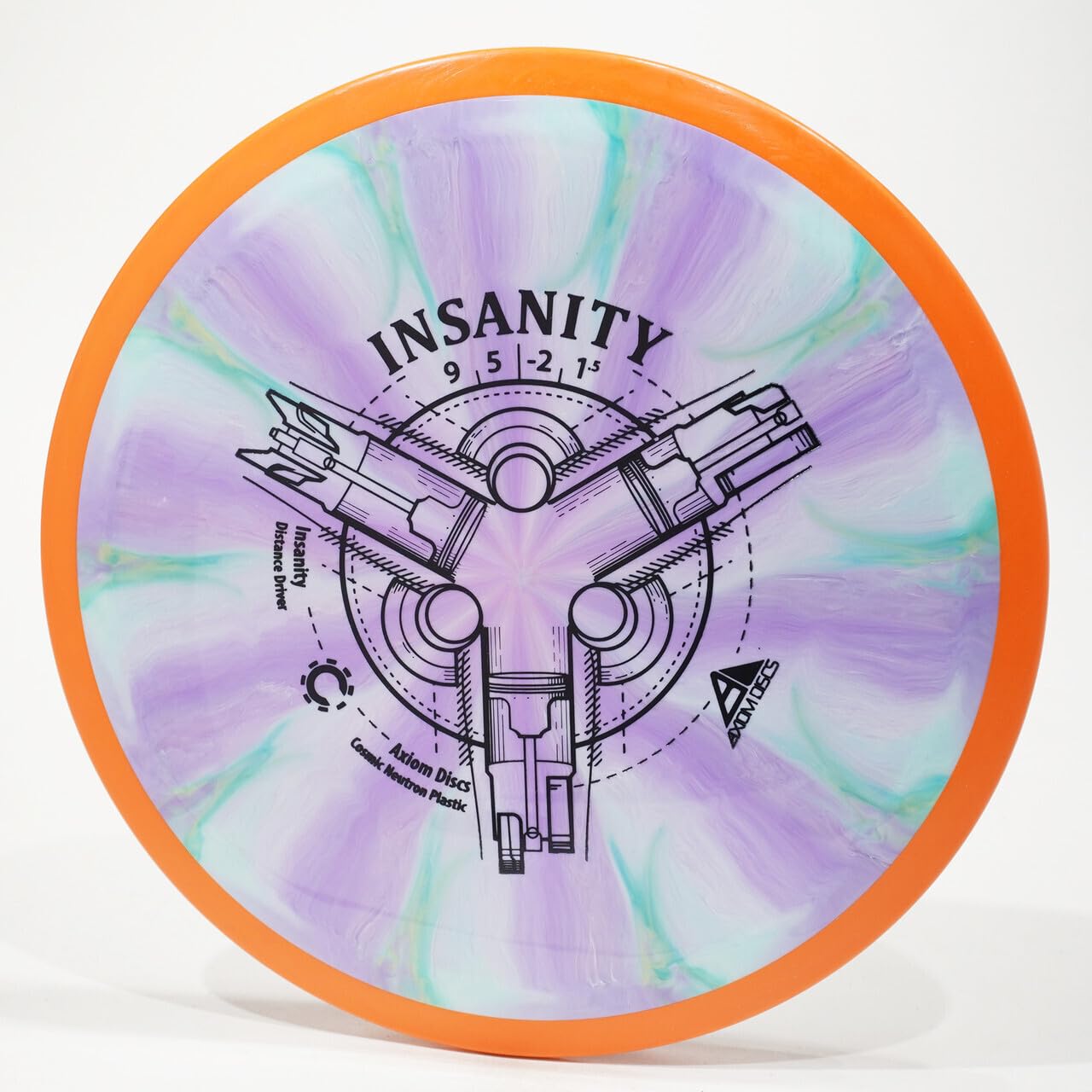 Axiom Insanity (Cosmic Neutron) Driver Golf Disc, Pick Your Disc 165g Swirly Pink w/Purple Rim