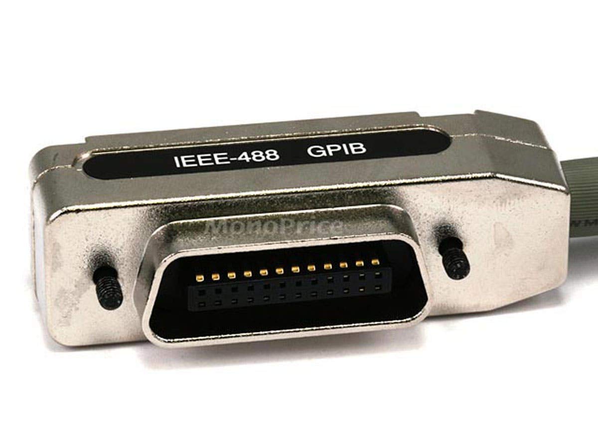 Monoprice IEEE-488 Cable - 2 Meter - Gray | with Metal Hood, Commonly Used on Older Systems by Commodore, HP and Tektronix