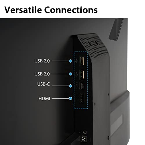 EKLEER 27 inch Ultra Thin Bezel Computer Monitor, FHD 1080p, IPS Display, HDMI, USB Type-C, 2 x USB A Hub, 75hz, Fast Charging & Mirroring Compatible with iPhone 15 Plus Pro Max/MacBook Air Pro