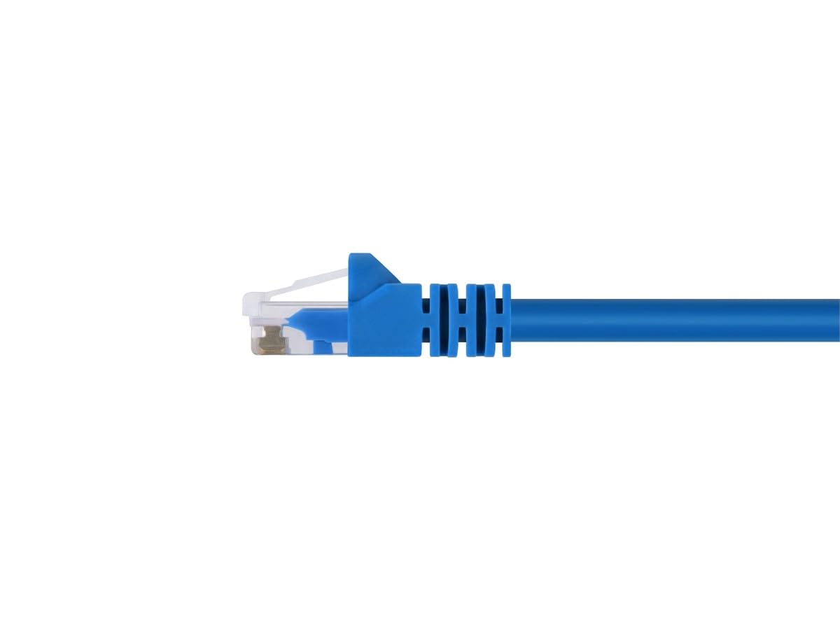 Monoprice Cat5e 6in Blue Patch Cable UTP 24AWG 350MHz Pure Bare Copper Snagless RJ45 Fullboot Series Ethernet Cable