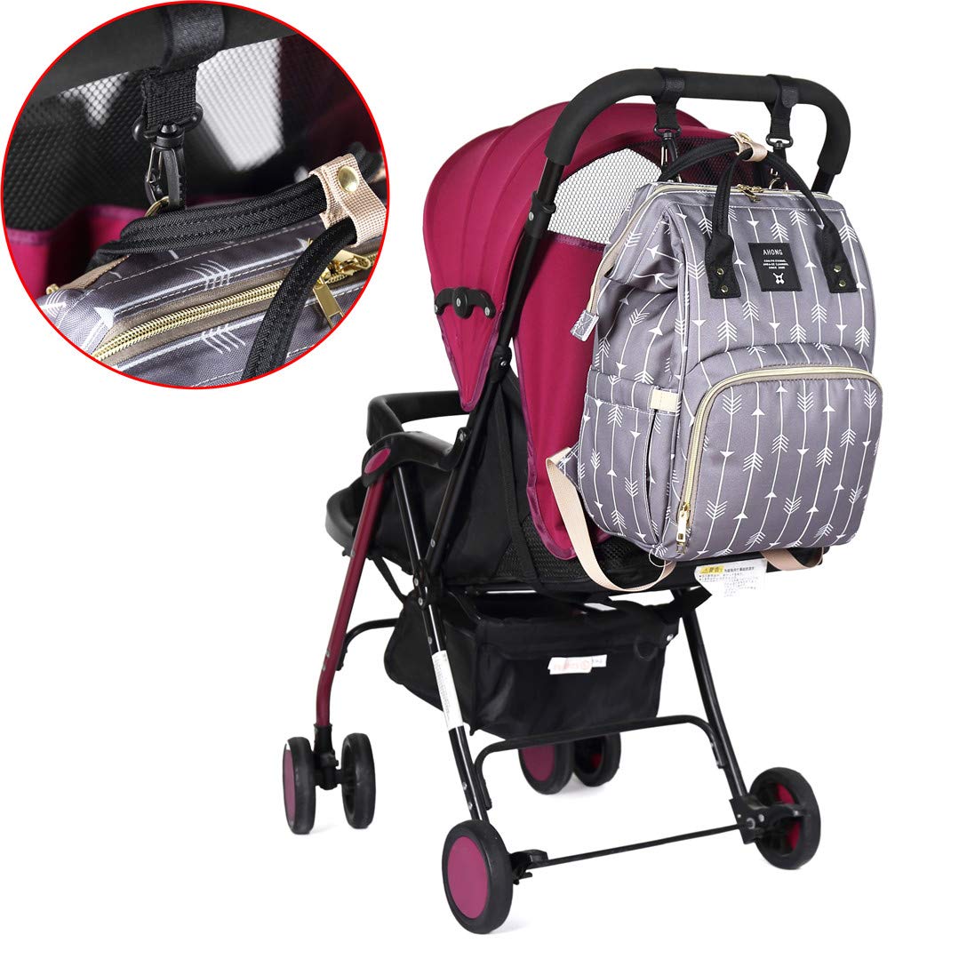Armbq Flamingo Multi-Function Diaper Bag for Baby Care Travel Backpack Wide Open Nappy Bags Handbags Large Capacity Blue