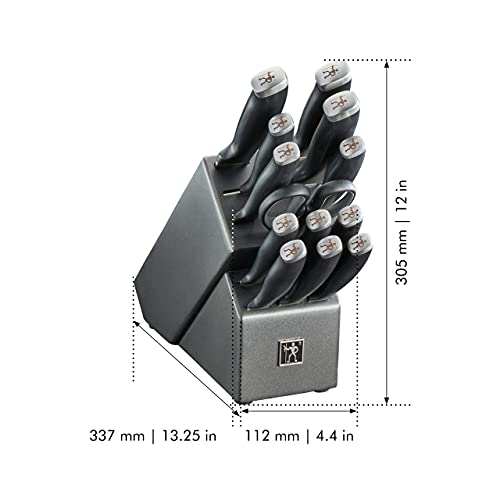 HENCKELS Silvercap Razor-Sharp 14-Piece Knife Set, Chef Knife, Paring Knife, Utility Knife, Bread Knife, Steak Knife, German Engineered Informed by 100+ Years of Mastery